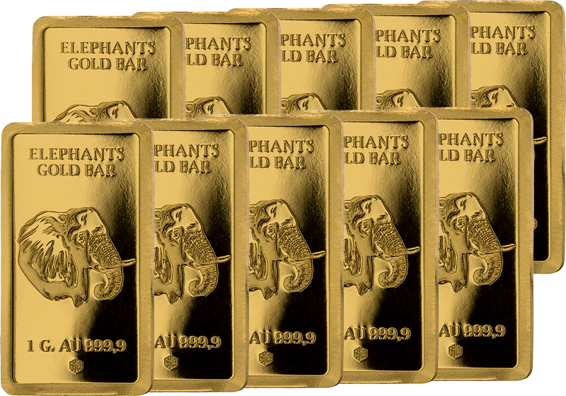 1 Gramm Goldbarren Gambia Elephants Gold Bar 2025 | 1219912
