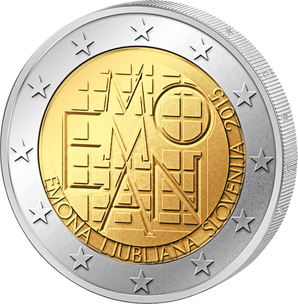 2 Euro Slowenien 2.000 Jahre römische Siedlung Emona 2015