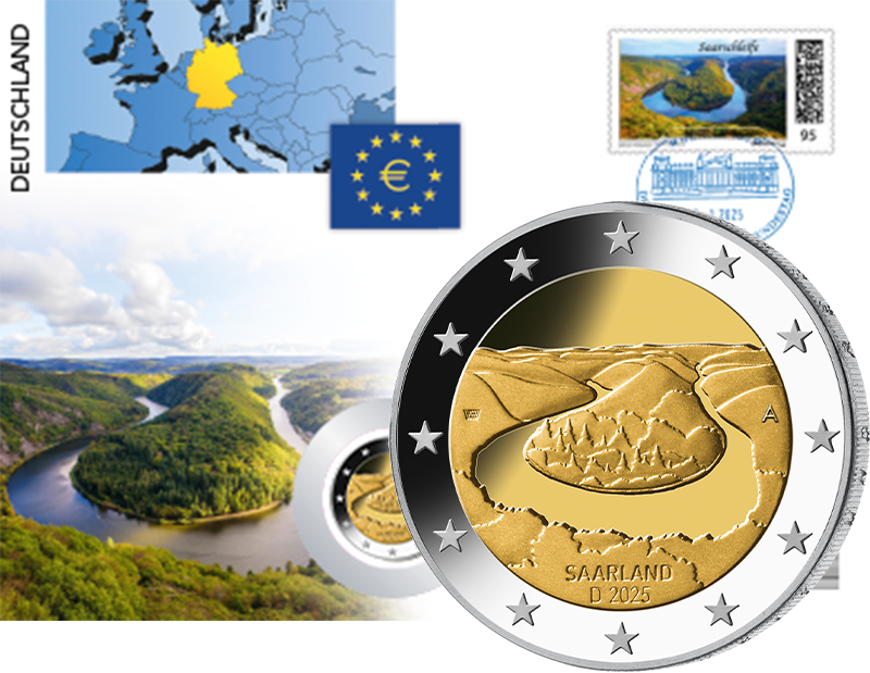 2 Euro Numisbrief BRD Saarland Saarschleife 2025