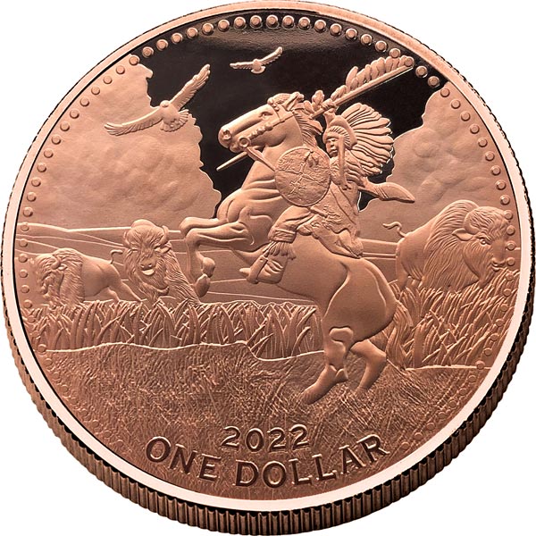 1 Dollar USA Mesa Grande Bison Hunter 2022