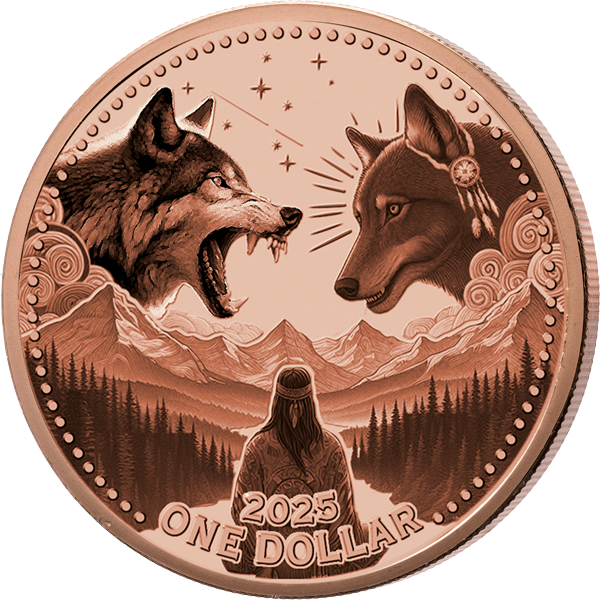 1 Dollar USa Mesa Grande The Cherokee Legend of the Two Wolves 2025