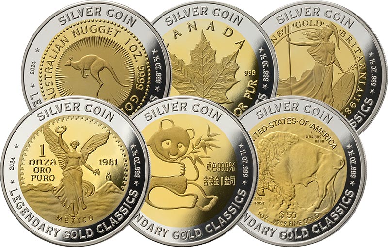 6 x 500 Francs CFA Benin Legendary Gold Classics 2024