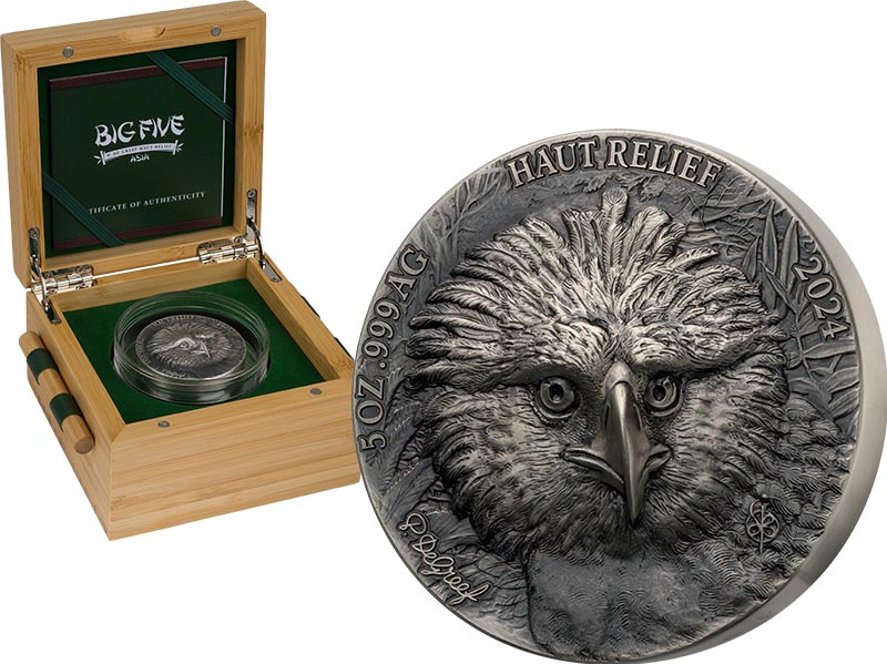 5.000 Francs Elfenbeinküste Big Five Asia - Philippinischer Adler 2024