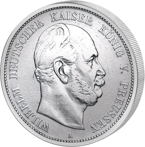 2 Mark Preußen Kaiser Wilhelm I. 1876-1884 sehr schön | 144676